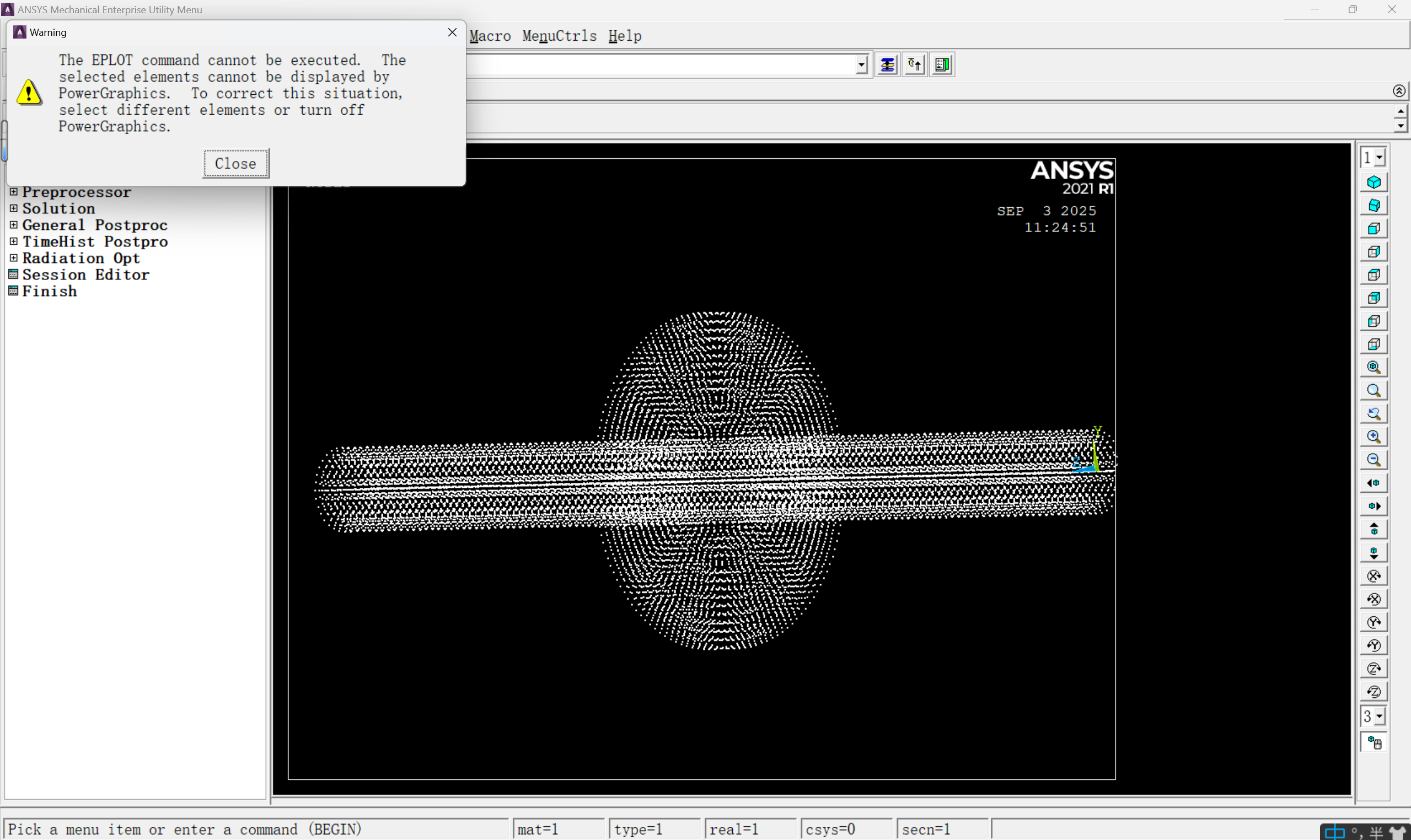 Hypermesh划分网格后的.cdb文件导入到Ansys APDL中全部显示节点是怎么回事？_软件工程-CSDN问答