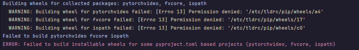 pytorchvideo安装失败_编程语言-CSDN问答