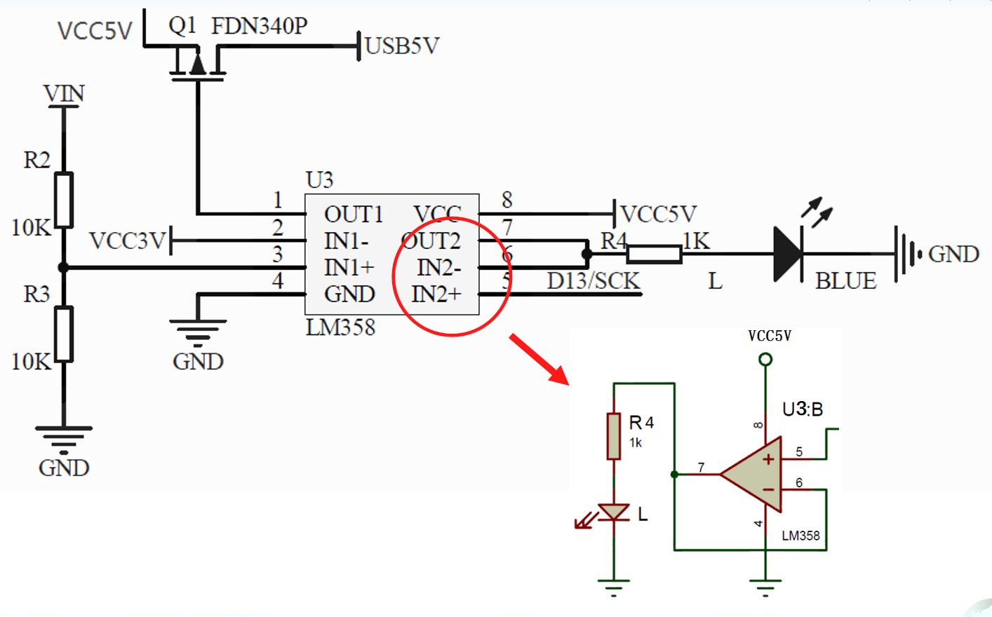 LM358第二运放作电压跟随器时，引脚电压测量值无法通过理论解释_嵌入式-CSDN问答