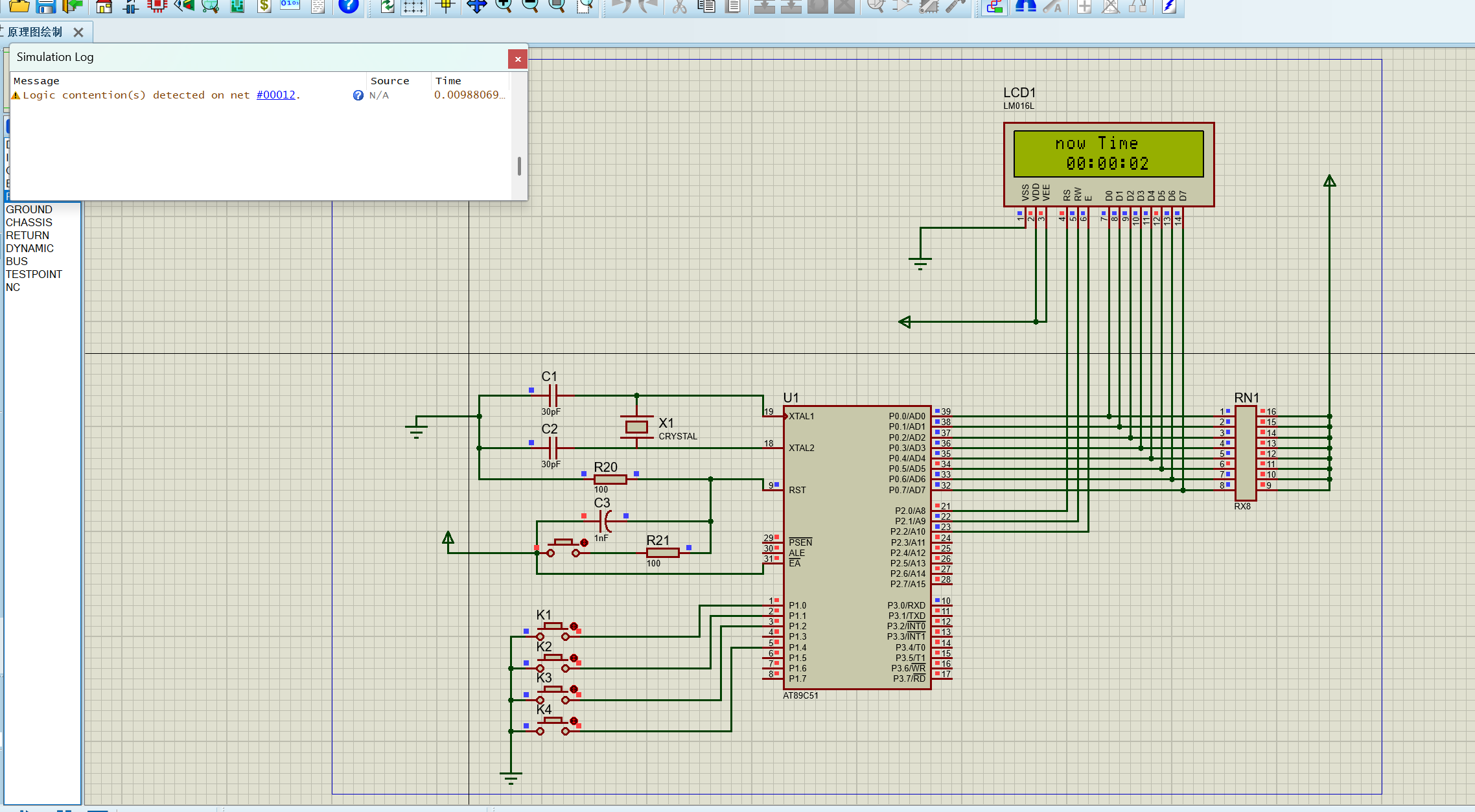 proteus这个黄色警告咋回事啊，能运行，代码在keil里也没问题，但是就是有警告，我甚至重新照着又画了一遍，还是同样的警告_嵌入式-CSDN问答