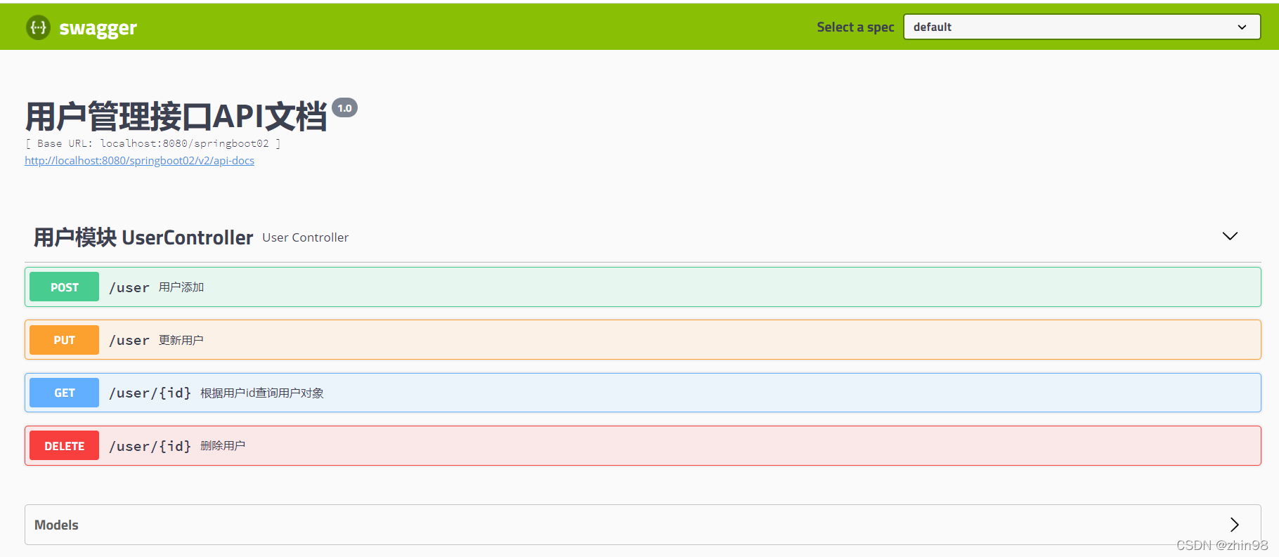 SpingBoot 集成 Swagger2_springfox.documentation.spring.web.plugins.docket找-CSDN博客