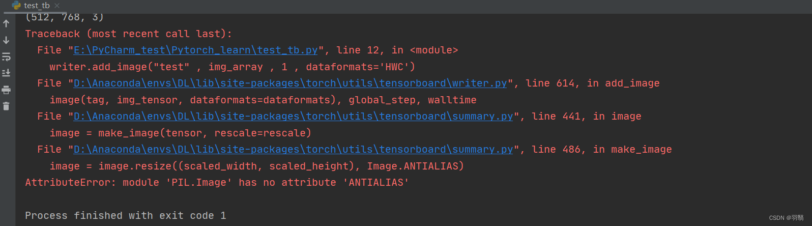 AttributeError: module ‘PIL.Image‘ has no attribute ‘ANTIALIAS‘报错解决方案_pil.image has no attribute ...