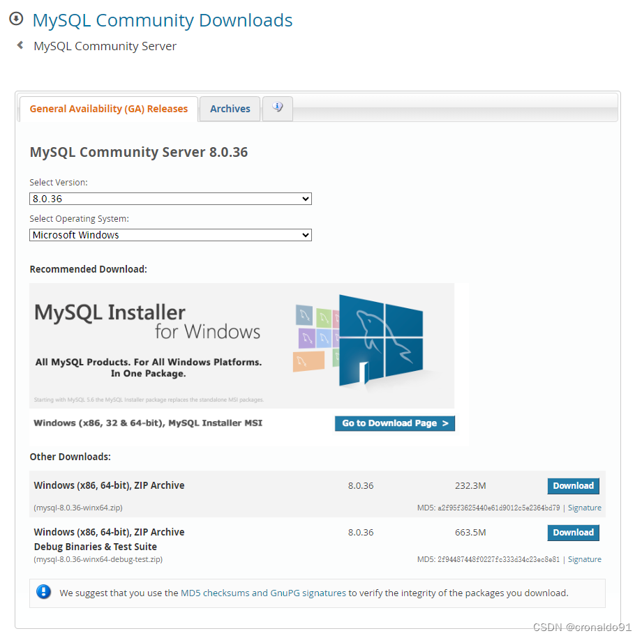 数据库应用：Windows 部署 MySQL 8.0.36_mysql8.0.36jar包-CSDN博客