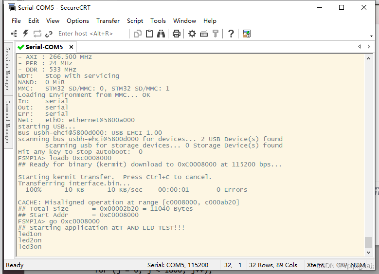 通过操作Cortex-A7核，串口输入相应的命令，控制LED灯进行工作_普中-a7闪烁控住代码-CSDN博客