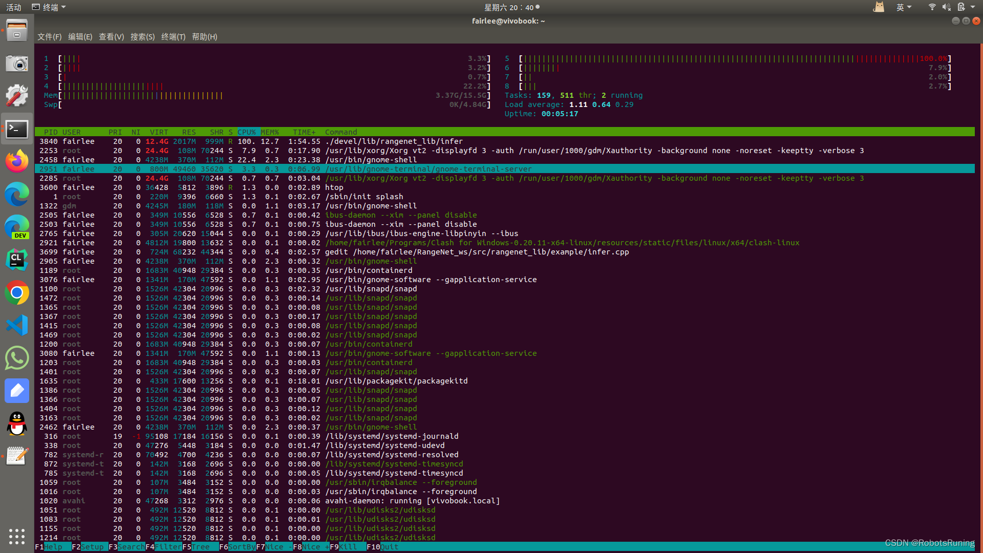 Ubuntu18.04/20.04LTS 监视电脑CPU / 内存使用情况_ubuntu系统监视器-CSDN博客