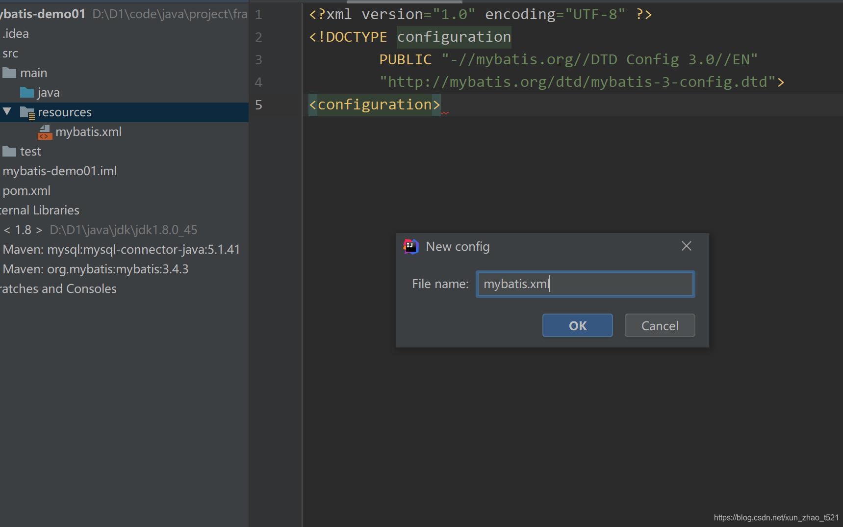 IDEA中解决添加mybatis的XML配置问题_在ideal中配置mybatis-config.xml,不能正常生成dtd的头-CSDN博客