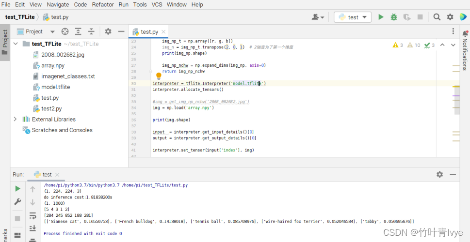 TensorFlow Lite runtime在树莓派4B上的使用-CSDN博客