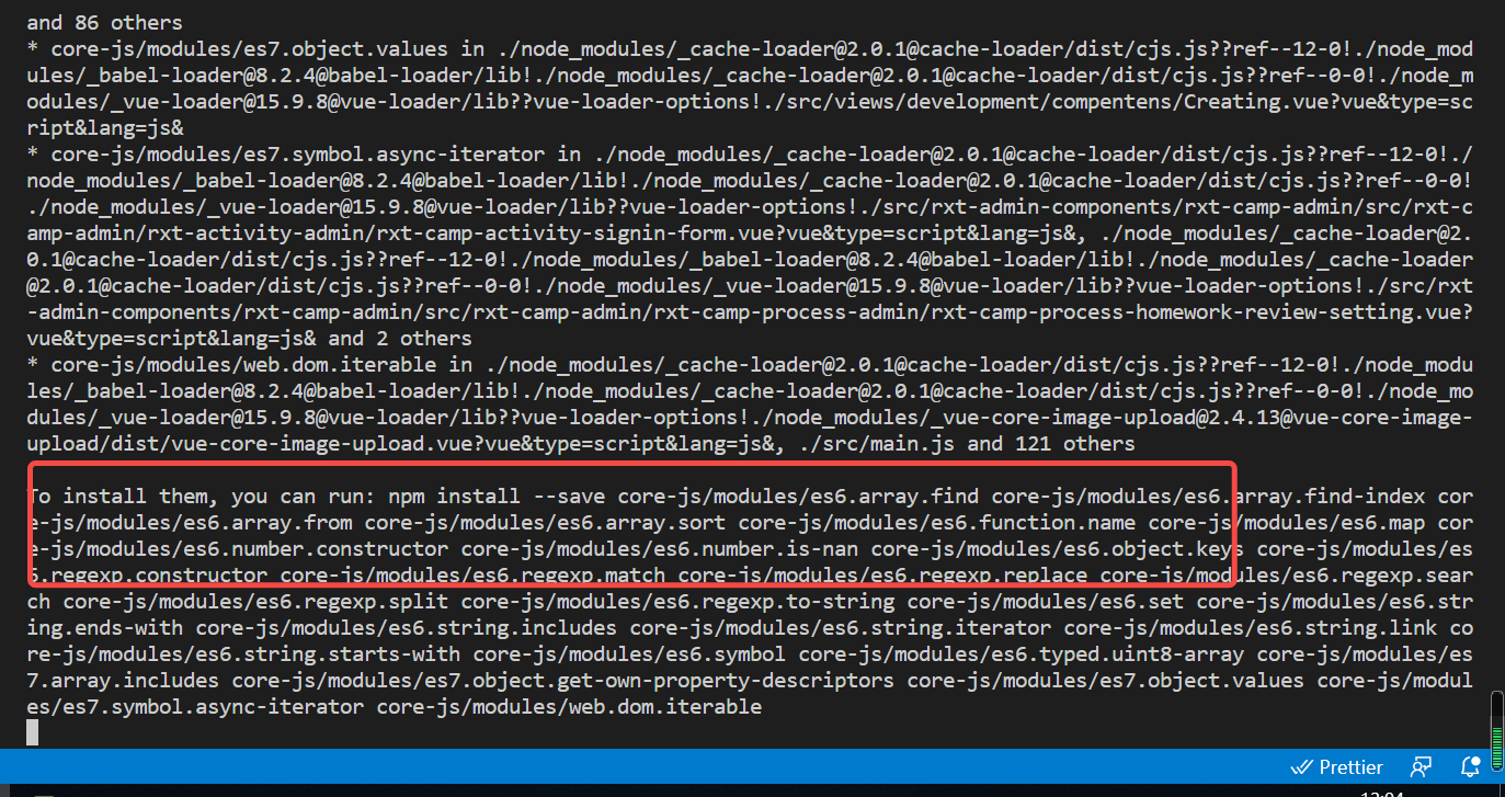 【bug】core-js/modules/es6.array报错找不到解决_cannot find polyfill es6.array.iterator, please re-CSDN博客