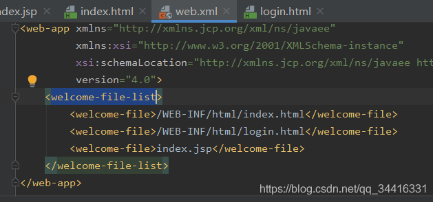 【IDEA】IDEA web.xml文件中，通过 welcome-file-list 指定首次访问页面不生效_idea中通过welcome-CSDN博客