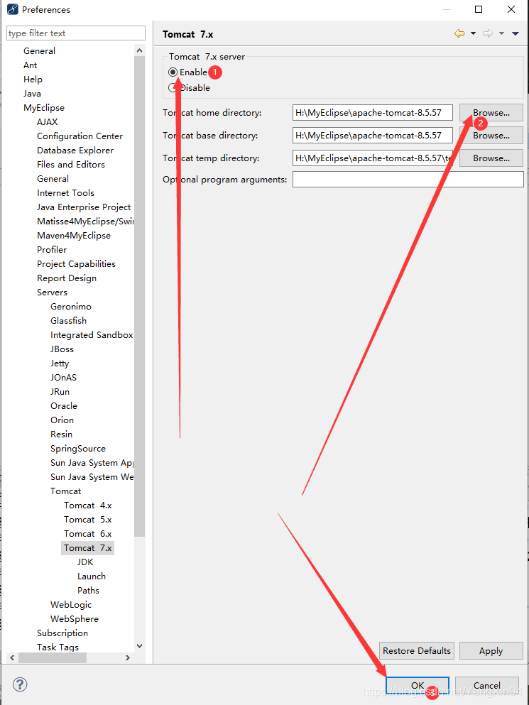 用MyEclipse来配置Tomcat的环境_myeclipse配置tomcat server 还是tomcatee server-CSDN博客