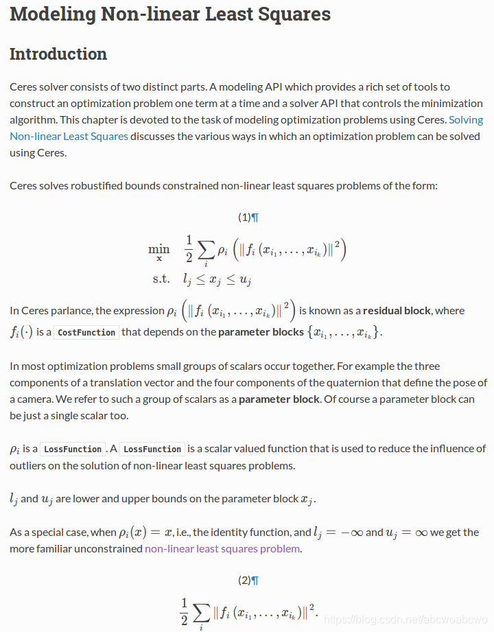 Modeling Non-linear Least Squares and Solving Non-linear Least Squares ...