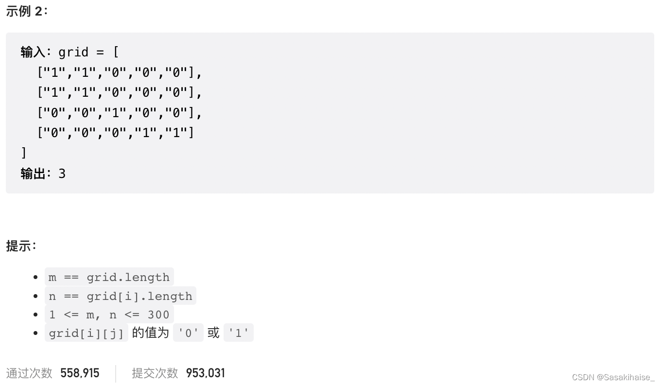 LeetCode 200. 岛屿数量-CSDN博客
