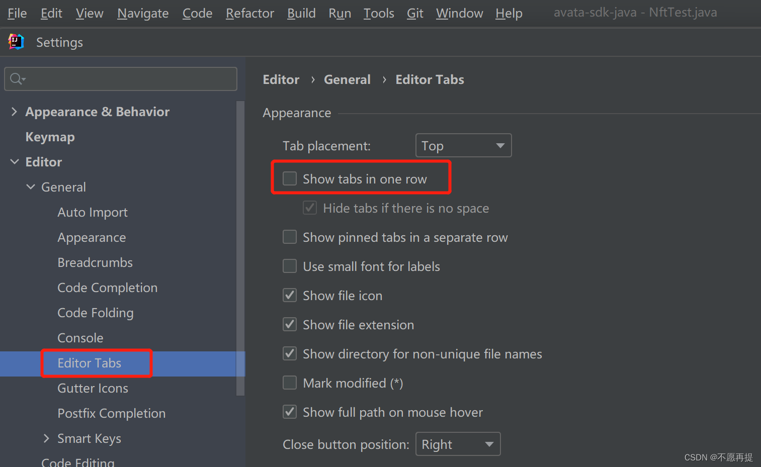 配置IDEA显示多行Tab及修复sout快捷键,-CSDN博客