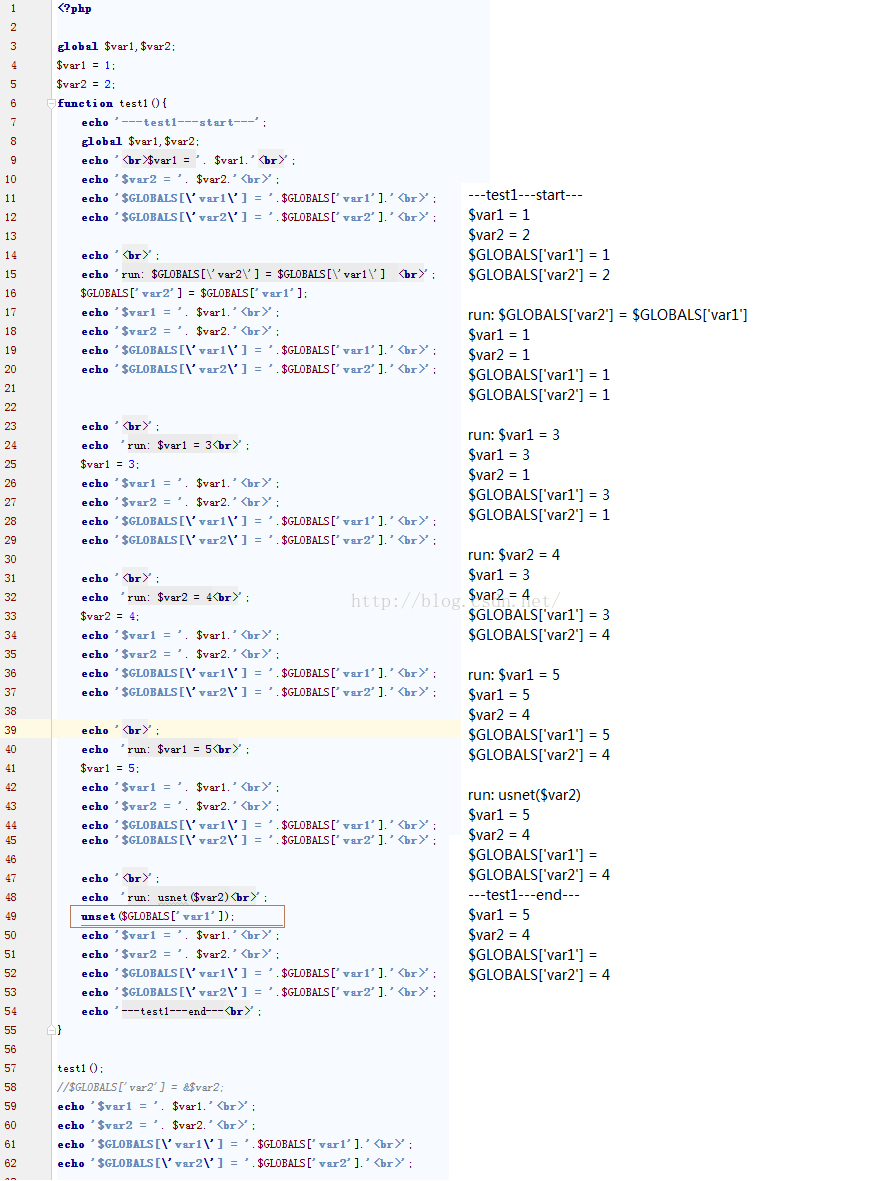 PHP全局变量global与$GLOBAL详解_php global-CSDN博客