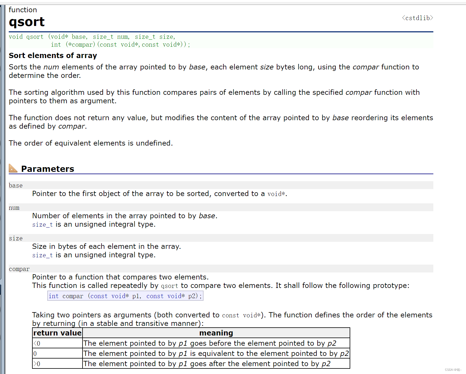 【C语言】详解qsort函数使用和模拟实现_qsort函数c语言实现-CSDN博客
