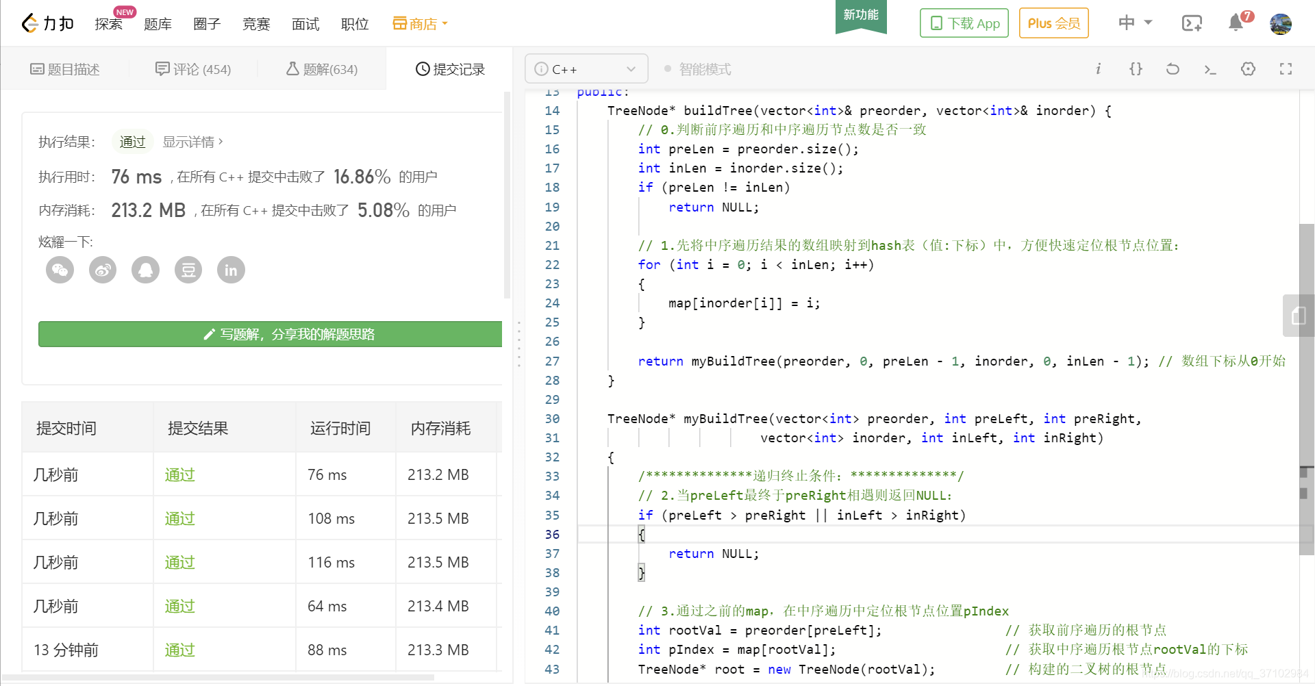 Leetcode 105 从前序与中序遍历序列构造二叉树（难） Csdn博客