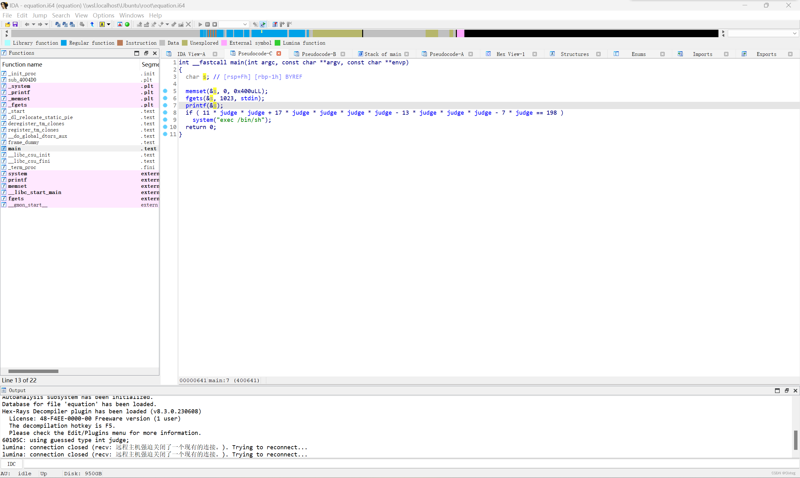 [BUUCTF]-PWN:mrctf2020_easy_equation解析_equation buuctf-CSDN博客