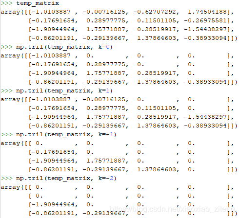 【冰糖Python】numpy：上三角矩阵 下三角矩阵 numpy.triu() numpy.triu_indices() numpy.tril() numpy.tril_indices ...