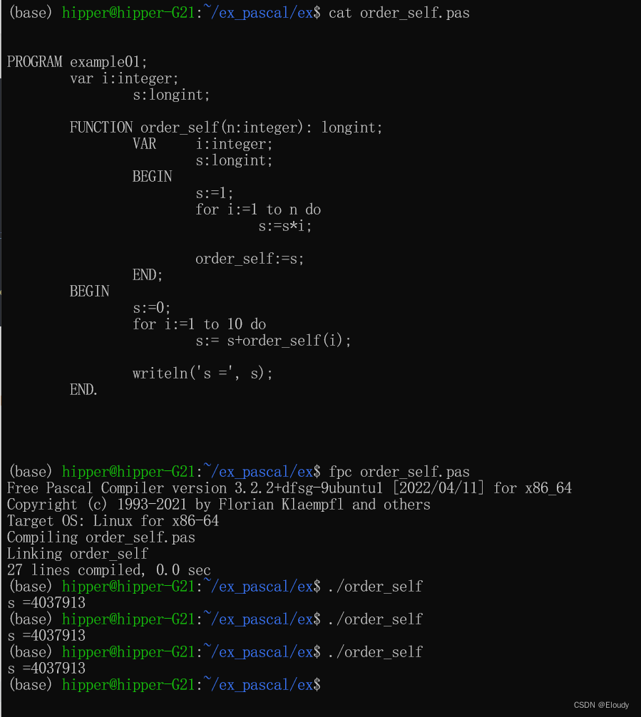 Pascal 函数入门示例，及其汇编语言分析pascal 入门 Csdn博客