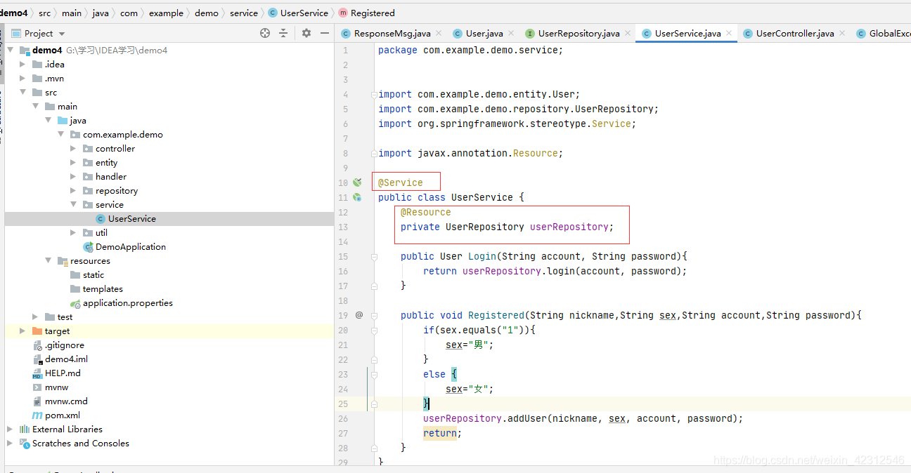 springboot+mybatis+mysql java后端教程_创建 userrepository 接口是写在哪个包下边-CSDN博客