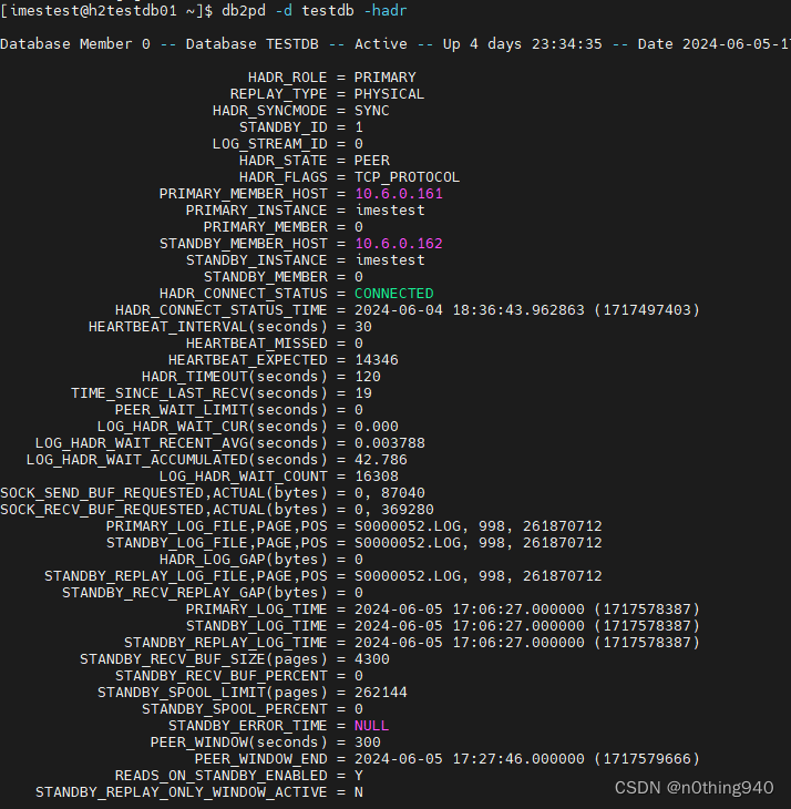 DB2在开启HADR后切换主备，后在原备库测试insert_db2 hadr主备切换-CSDN博客