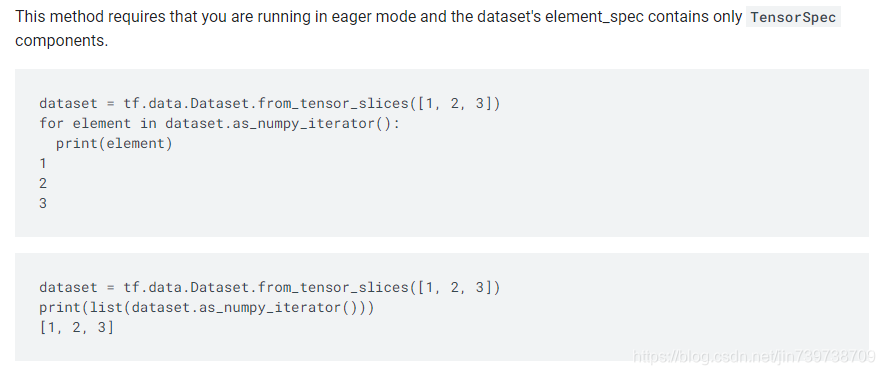 【Tensorflow】简明记录tf.data.Dataset类的成员方法_将tf.data.dataset转换为numpy-CSDN博客