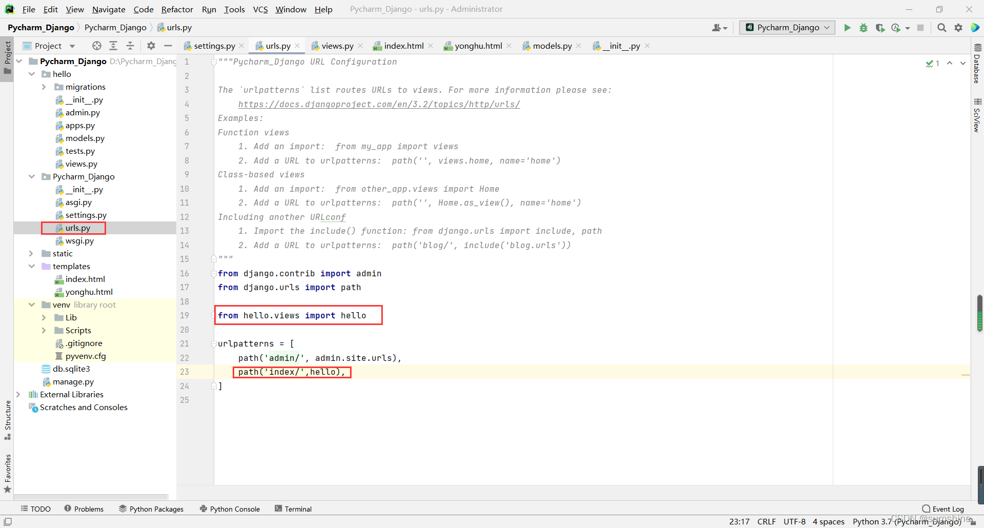 【Django学习】1-Django的快速入门_idea django教程-CSDN博客