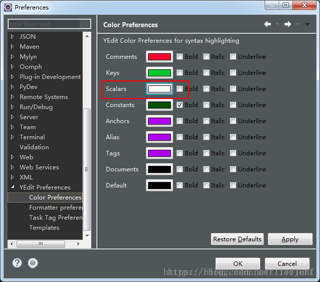 Eclipse 中yml自动提示功能相关设置_ecplise设置yml颜色-CSDN博客