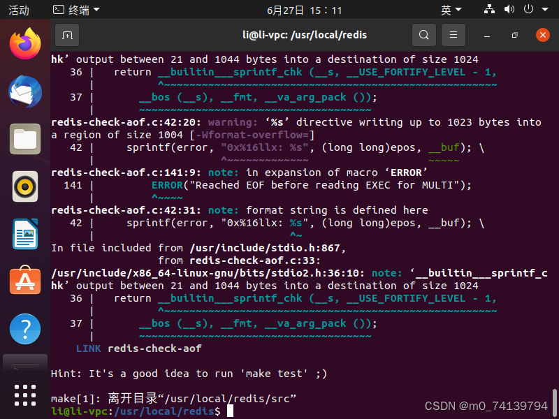 Ubuntu安装Redis_ubuntu redis-3.2.2.gem-CSDN博客