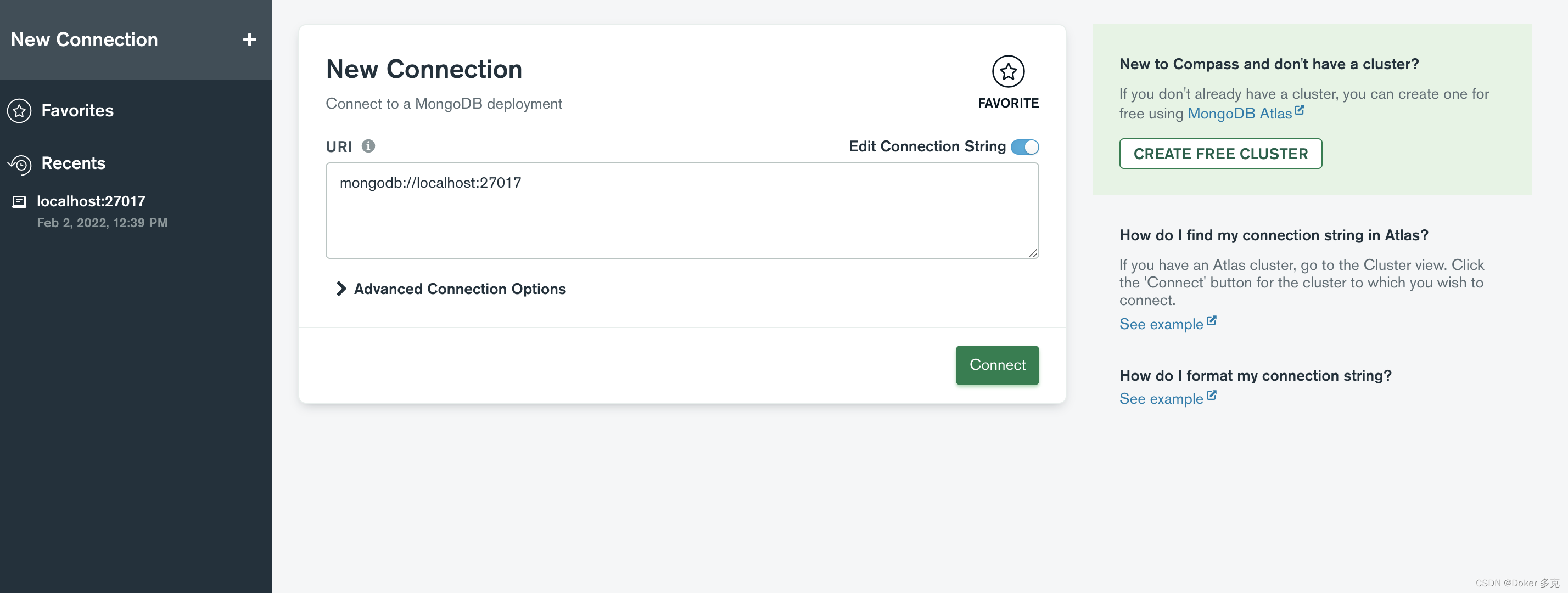 MongoDB可视化工具（免费）—MongoDB Compass-CSDN博客