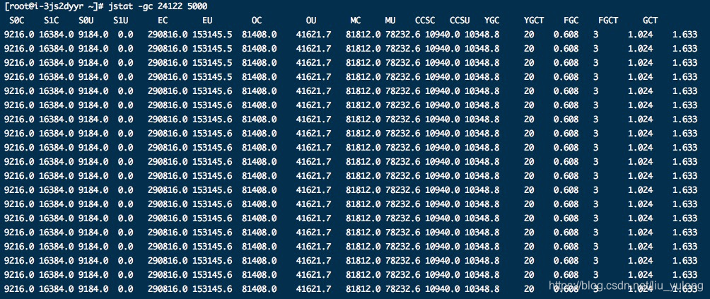 Linux/CenterOS7 使用jstat命令查看jvm的GC情况_centos 查看gc 回收命令-CSDN博客