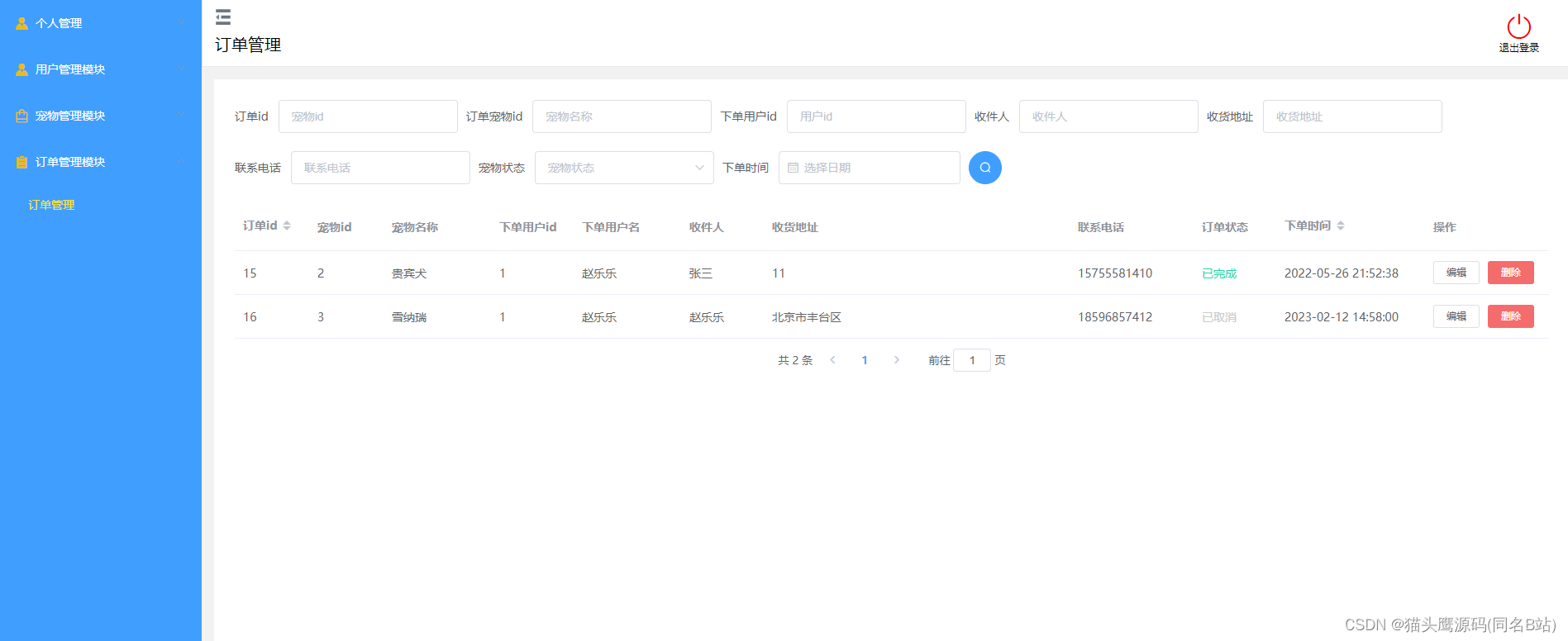 基于springbootvue的宠物商城系统前后端分离springboot Vue前后端分离宠物商城 Csdn博客