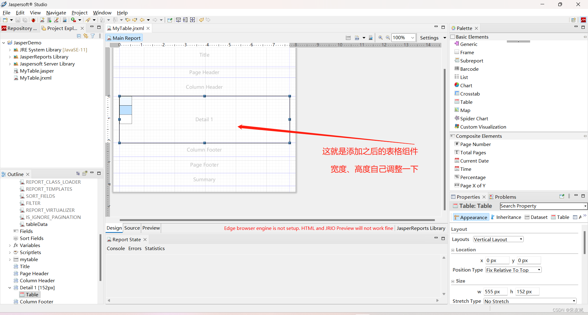 【JasperReports笔记02】如何使用Jasper Studio中的table组件制作简单表格模板文件，并且通过Java ...