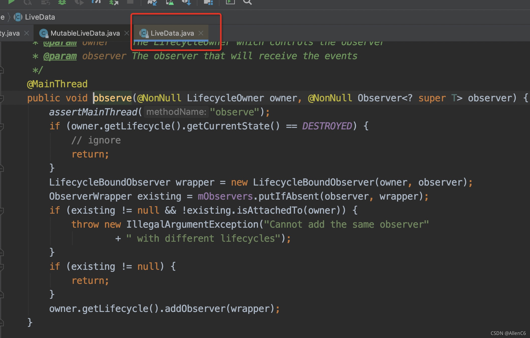 LiveData原理，源码分析，通俗易懂_livedata 源码-CSDN博客