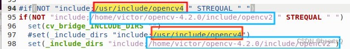 【问题解决】Project ‘cv_bridge‘ specifies ‘/usr/include/opencv4‘ as an include dir, which is not found ...