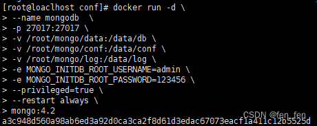 Mongo(5):Docker下安装Mongo4.2(挂载配置文件和数据)_docker pull mongo-CSDN博客