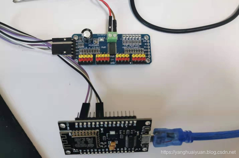 arduino（3）：使用ESP8266的 I2C接口，加上PCA9685 芯片控制舵机进行旋转_esp8266 i2c-CSDN博客