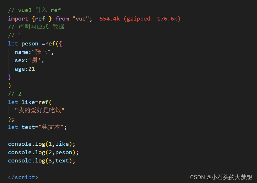 Vue3 学习 基本类型响应式数据语法（ref Reactive）vue3 Ref Reactive 范型 Csdn博客