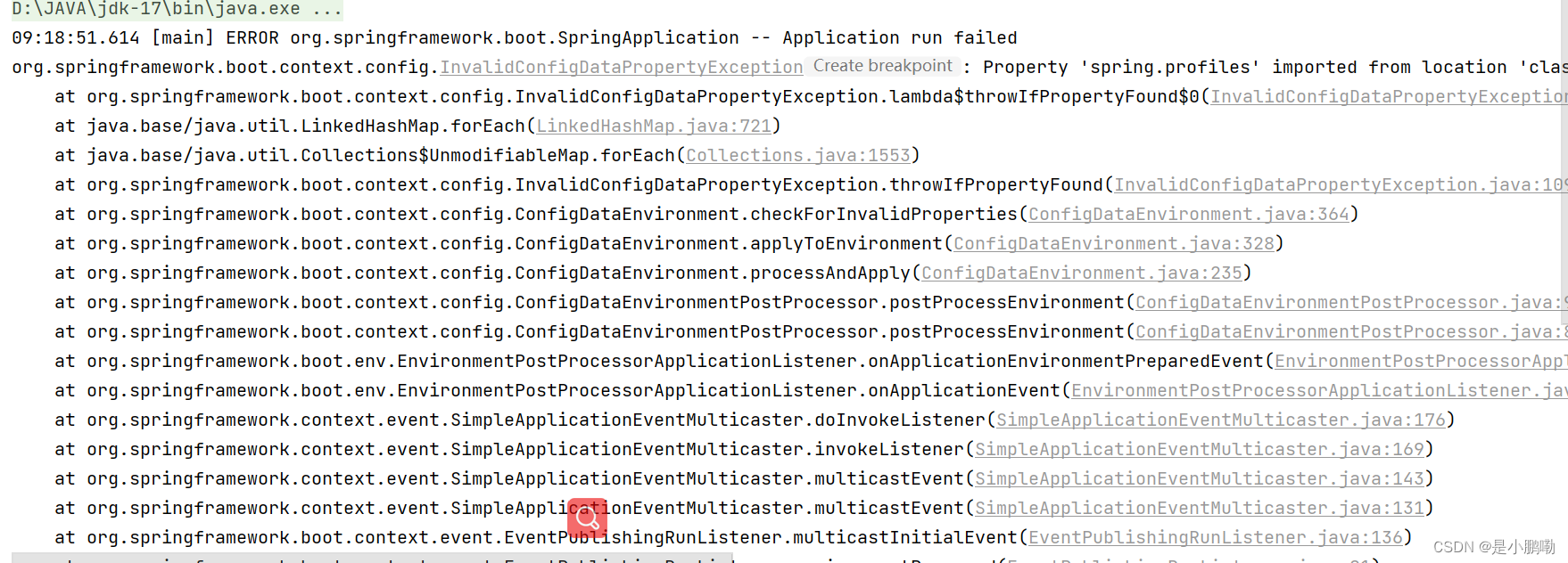 SpringBoot：解决Property ‘spring.profiles‘ imported from location ‘class path resource 问题_property ...