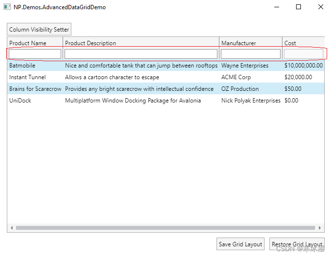 Avalonia DataGrid——来自NP.Avalonia.Visuals包的高级功能-CSDN博客