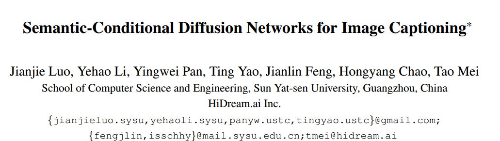 【Image captioning】论文阅读六—Semantic-Conditional Diffusion Networks for Image Captioning_CVPR2023 ...