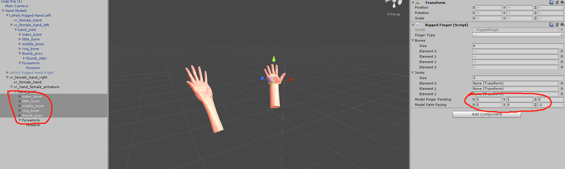 Unity中用第三方手部模型替换Leapmotion手部模型教程_unity leap手模型替换-CSDN博客