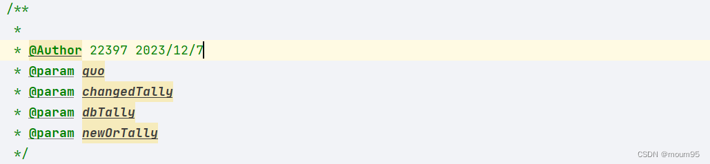 idea如何更改默认方法注释（使用版本为2023/01）（使用/**方式唤出的javadoc）_idea修改默认注释-CSDN博客