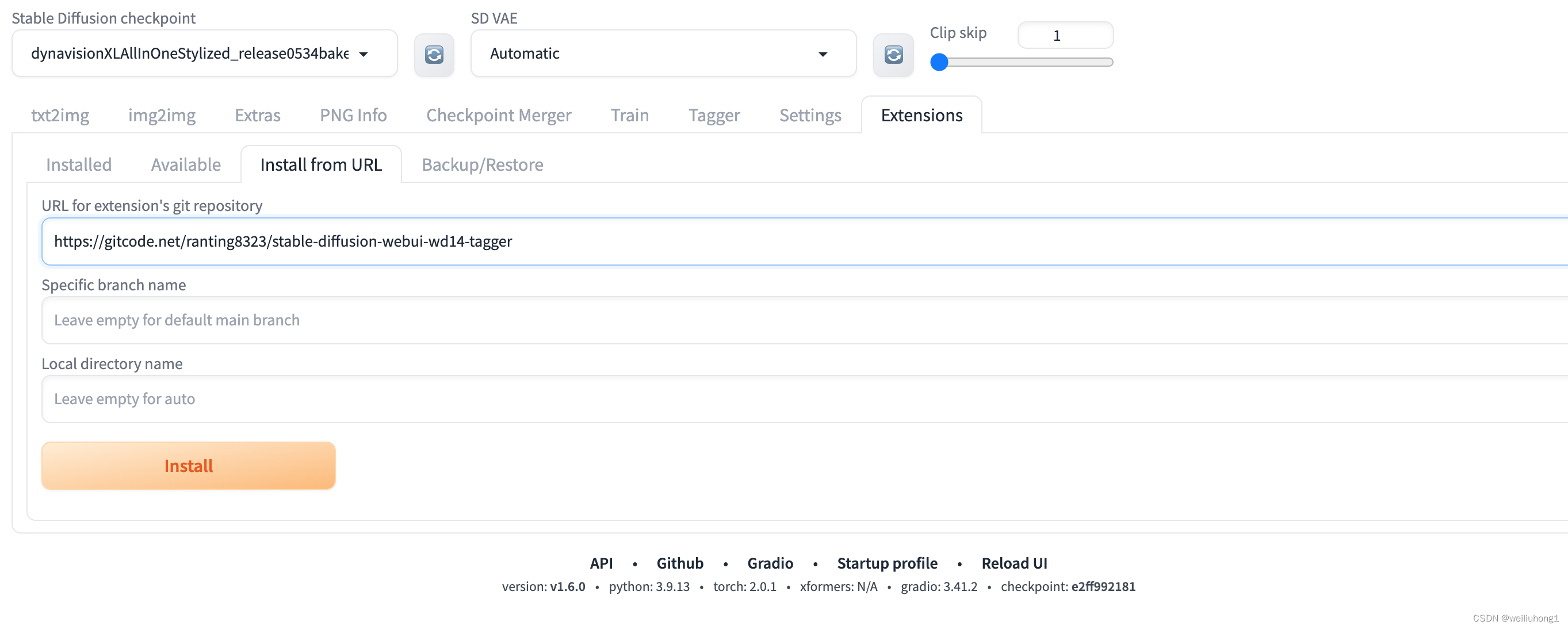 MAC缓解WebUI提示词反推_wd-v1-4-moat-tagger-v2-CSDN博客