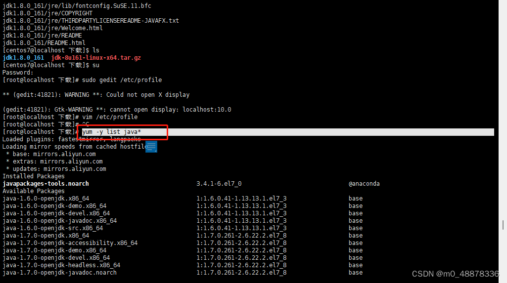 liunx安装jdk （yum方式）_linux yum 下载 java-CSDN博客