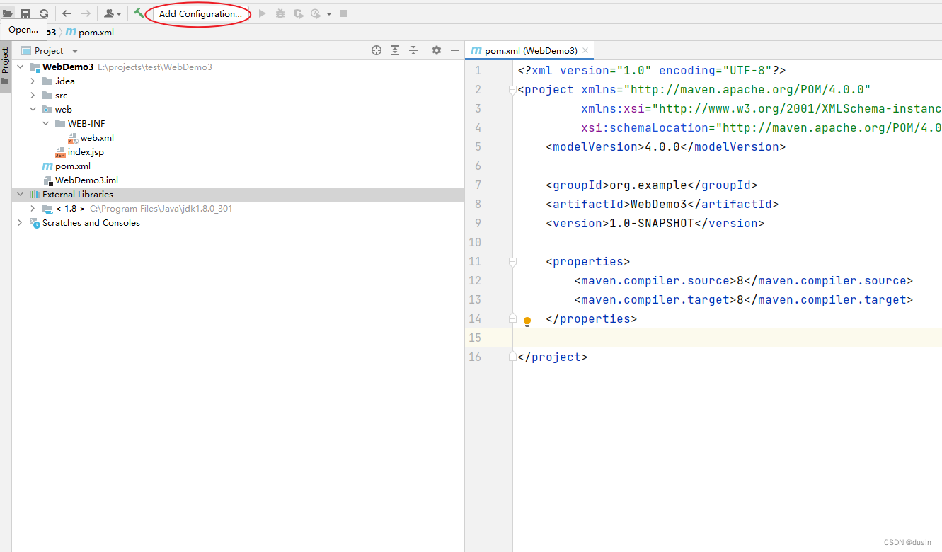 IDEA中创建Java Web项目方法2_add new run configuration-CSDN博客