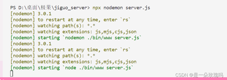 nodemon安装和启动服务_nodemon 端口 启动-CSDN博客