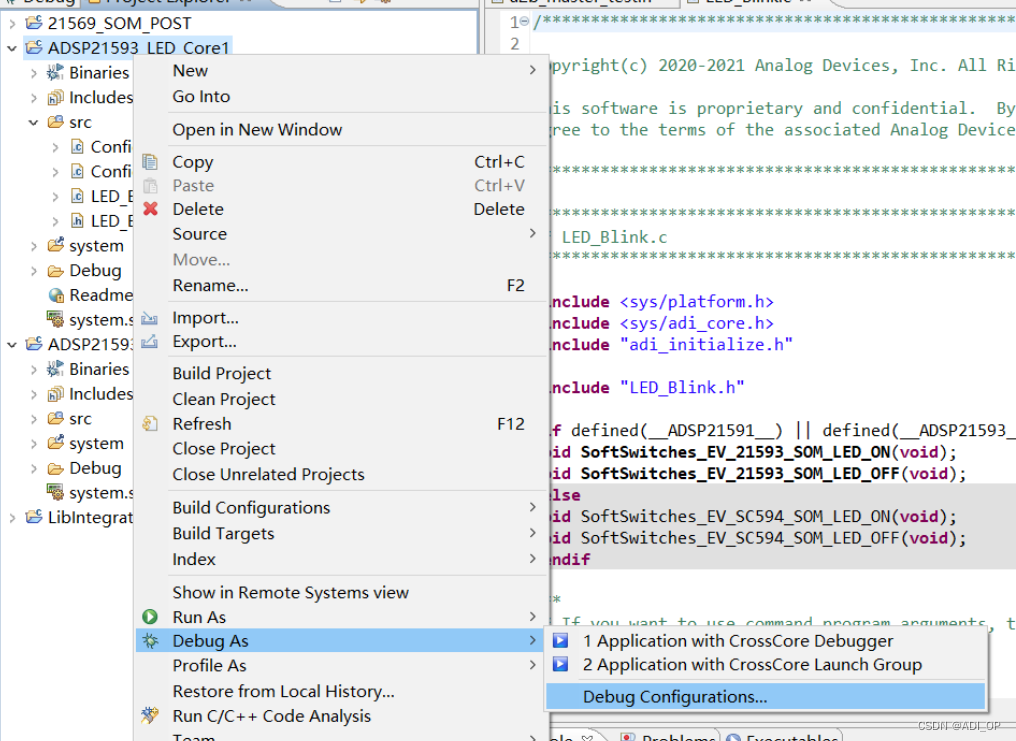 手把手教你开发ADSP-21593（EV-21593-SOM+AD-EXKIT开发板）_adsp21593-CSDN博客