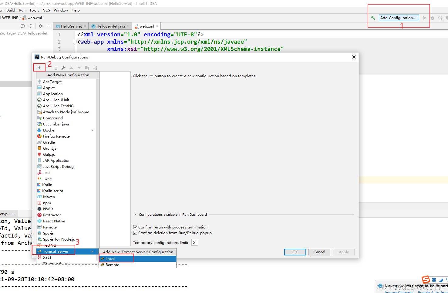 IDEA第一个程序之HelloServlet（配置环境从零到成功）_idea用maven运行第一个mvc文件hello.java-CSDN博客