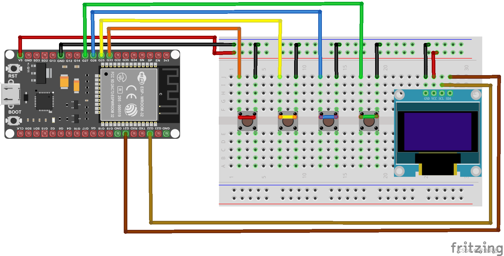Fritzing软件绘制Arduino面包板接线图传感器模块库文件294_fritzing中t型转接板板在哪里-CSDN博客